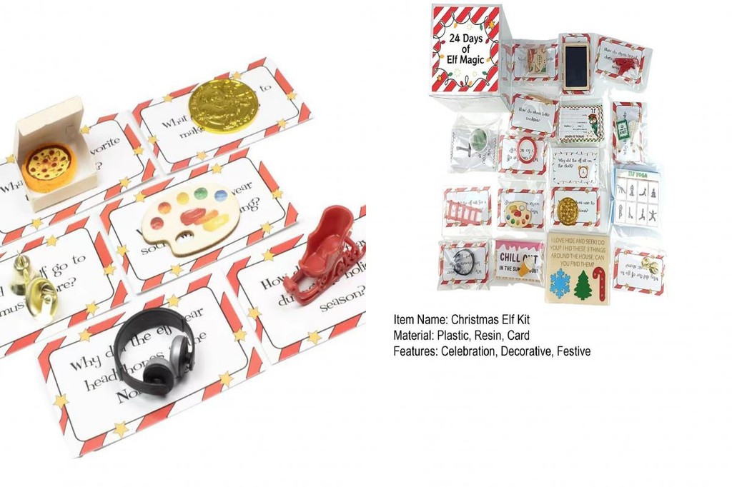 COD| 24-day Christmas Advent Calendar Christmas Elf Kit 24 Days of Xmas ...
