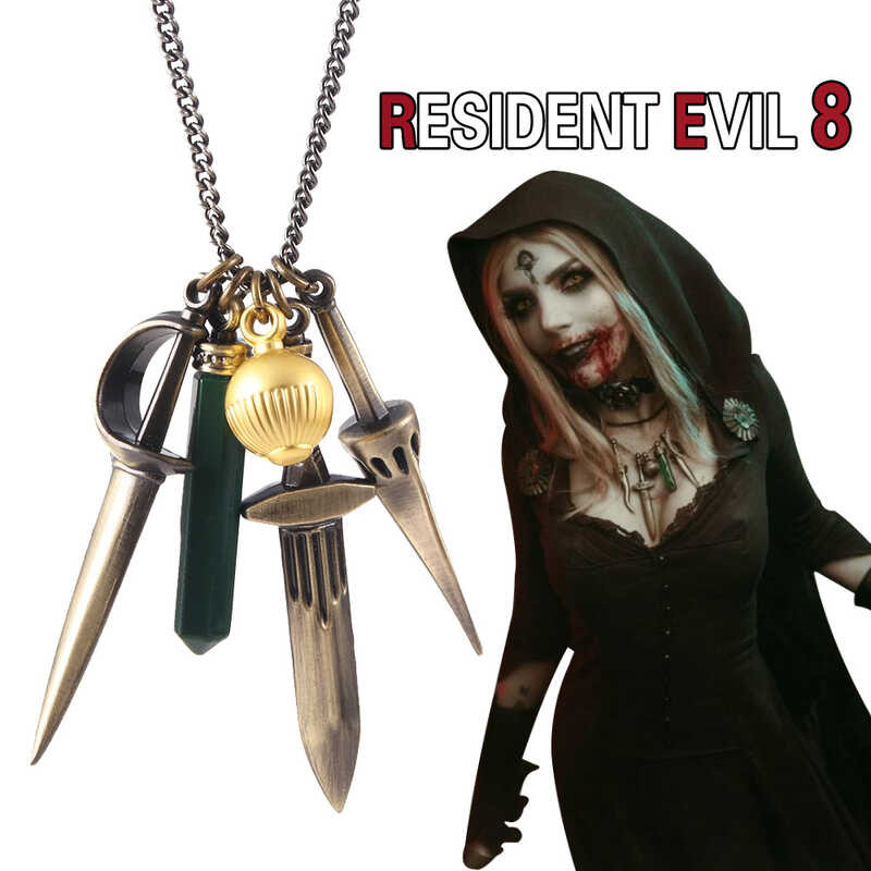 & Resident Evil 8 Necklace Vampire Moth Female Daughter Necklace Props ...