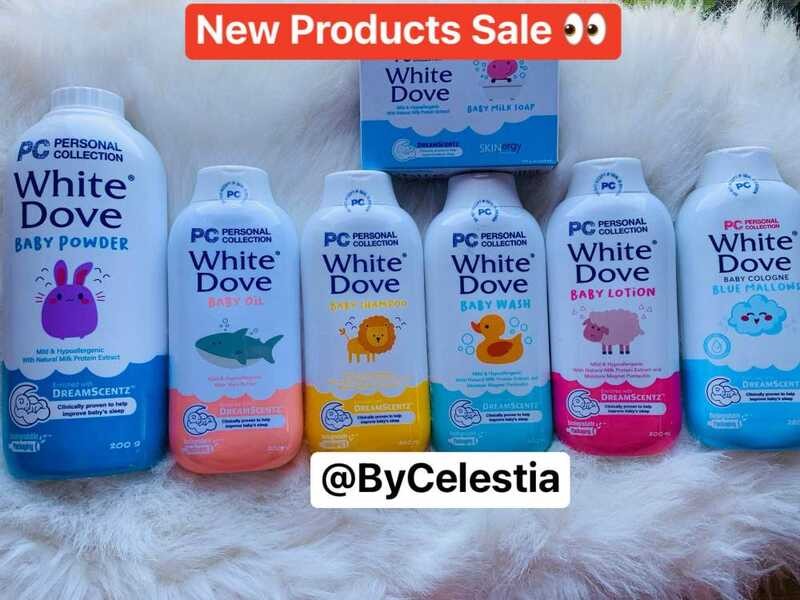Bycelestia White Dove Baby Set Powder Shampoo Wash Lotion Oil Soap ...