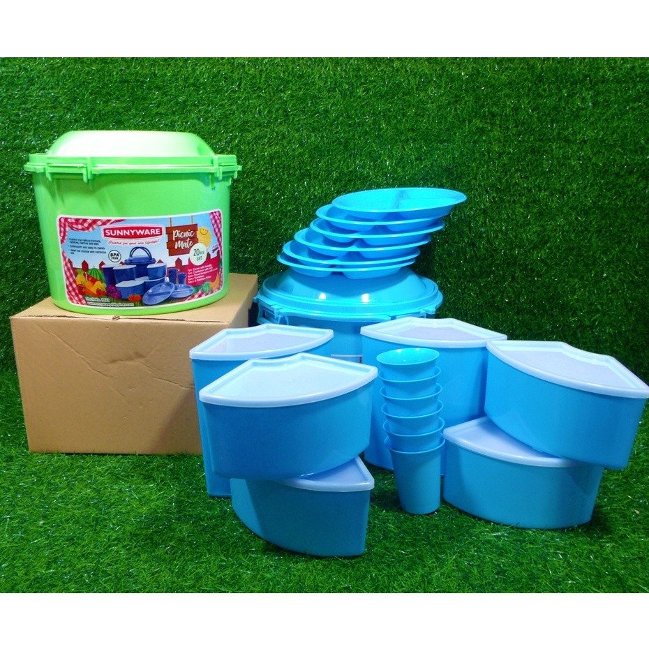 Sunnyware 20 in 1 Picnic Set with box 9822 (Choose Color) | Shopee ...