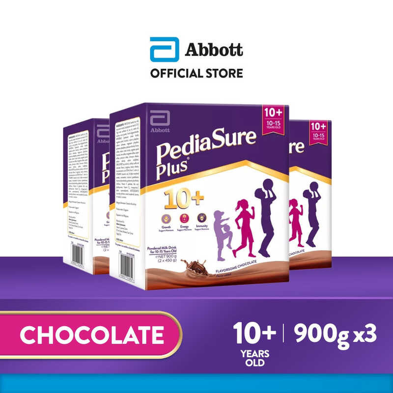 Pediasure Plus 10+ Chocolate 900G Bundle Of 3 For Adolescents 10-15 ...