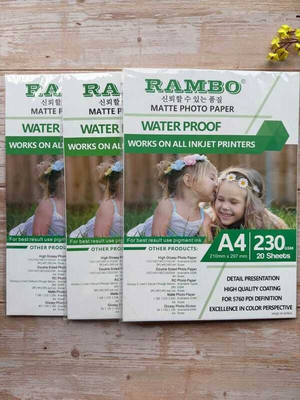 Rambo Matte Photo Paper A4 20 Sheet (1Pack) | Shopee Philippines
