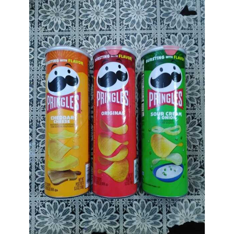 ORIGINAL PRINGLES BLASTING WITH FLAVOR 158Grams (Original, Cheddar ...