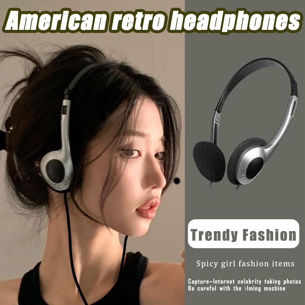 Retro Y2k Wired Stereo Headset Earphones with Mic Noise Reduction 3.5mm ...