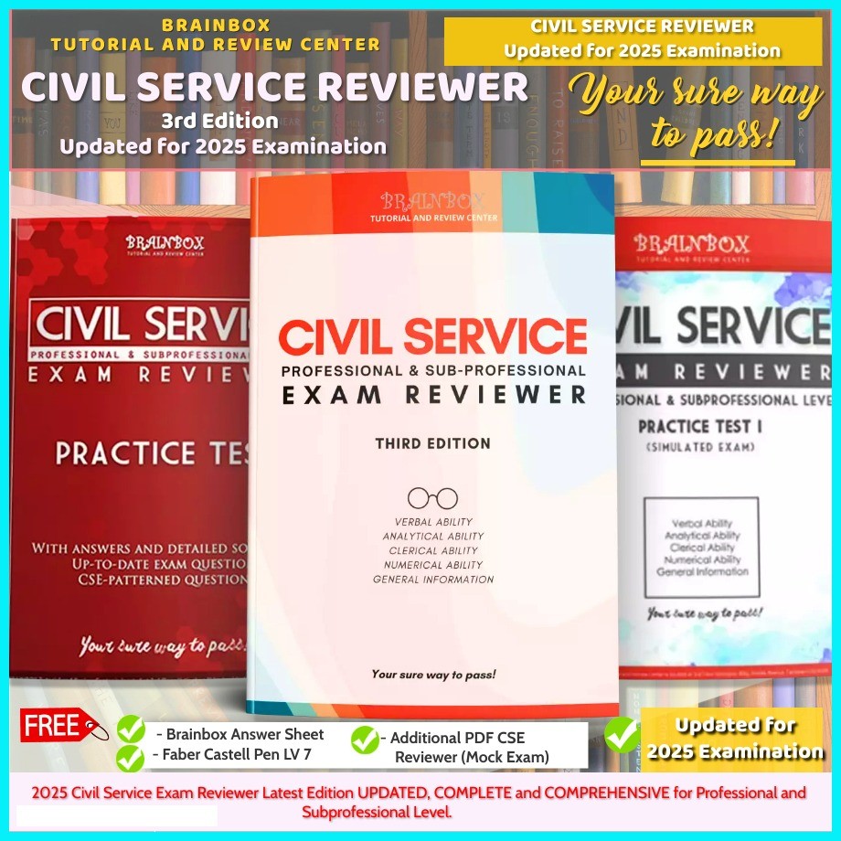 Brainbox Civil Service Reviewer - Updated for 2025 Examination - Bundle ...