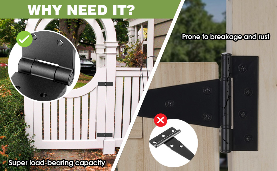 270-Degree Fold Flat Hinges,Folding Butt Hinges,Heavy Duty Gate Hinge ...