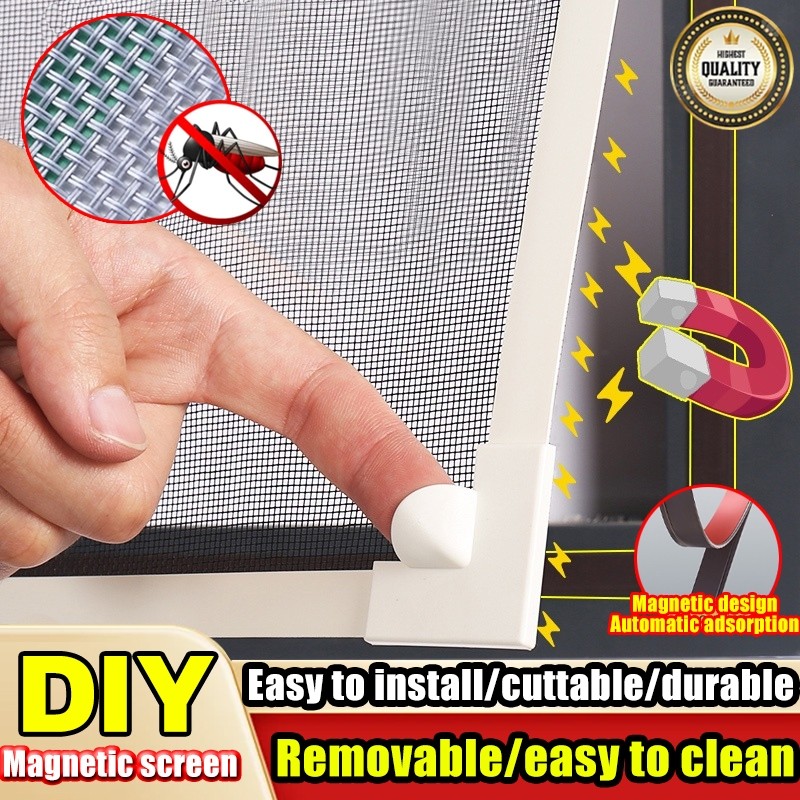 Super strong magnetic attraction DIY Magnetic Window Screen Adjustable ...