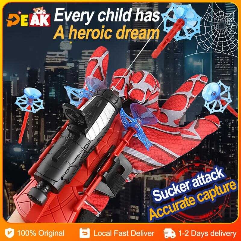 Spider-Man Web Shooter Dart Blaster Cosplay Glove Hero Launcher Toy ...