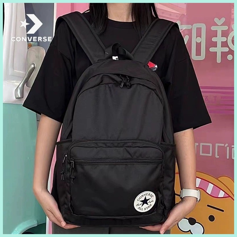 Converse Canvas Bag Black Boys & Girls Student Backpack 13 Inch Laptop ...