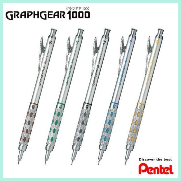 Pentel Graphgear 1000 Drafting Mechanical Pencil Metal Body Knurled ...