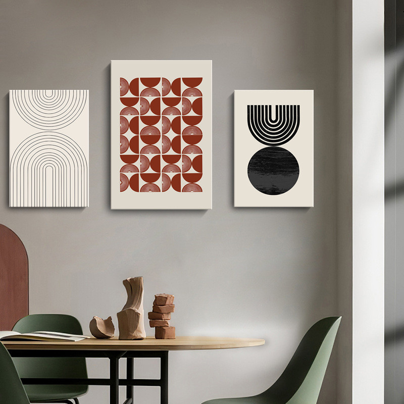 30X40CM 40X60CM Nordic Minimalist Morandi Orange Abstract Geometry Art ...