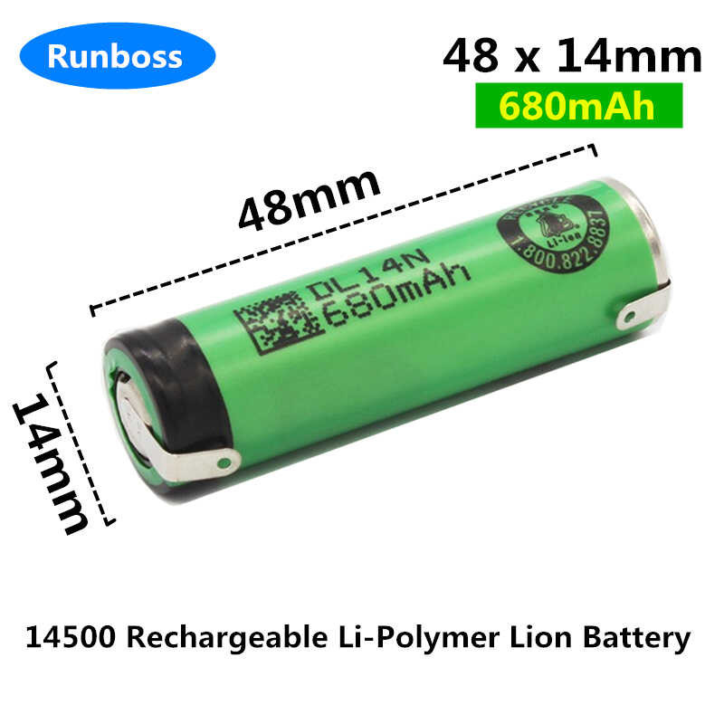 US14500V US14500ULB Li-ion Rechargeable New Battery para sa Philips ...