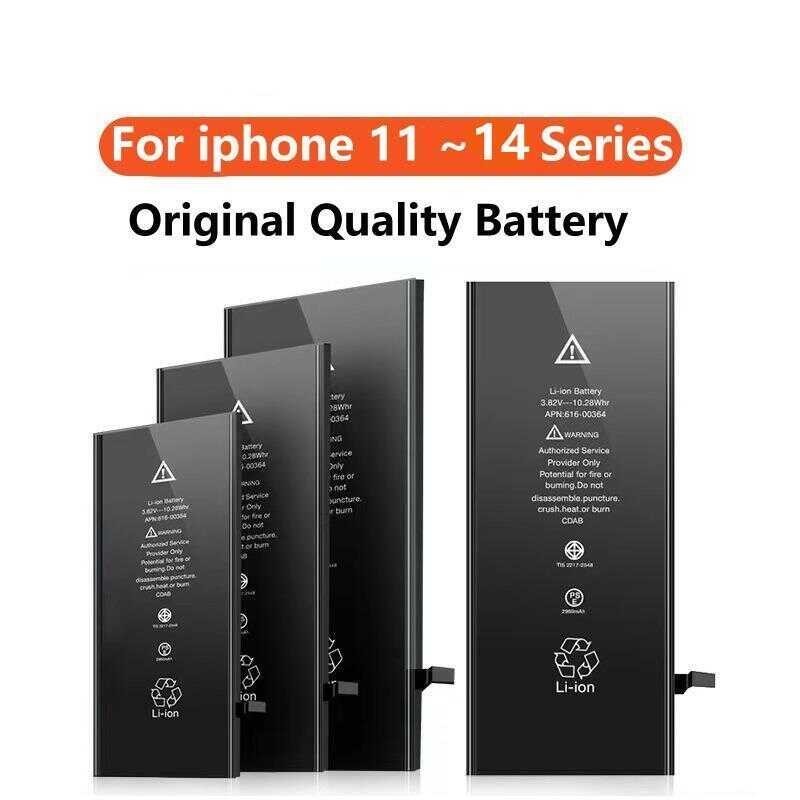 々 Xilecaly Battery For Iphone 14 11 12 13 Mini Pro Max Original Real ...