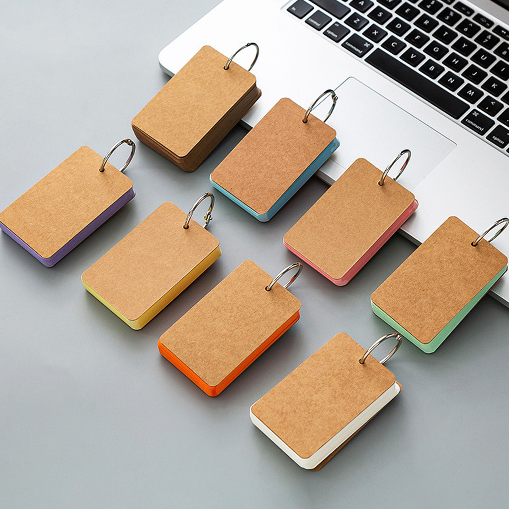 50 Pages Kraft Keychain Mini Pocket Notepad Small Spiral Notebooks for ...