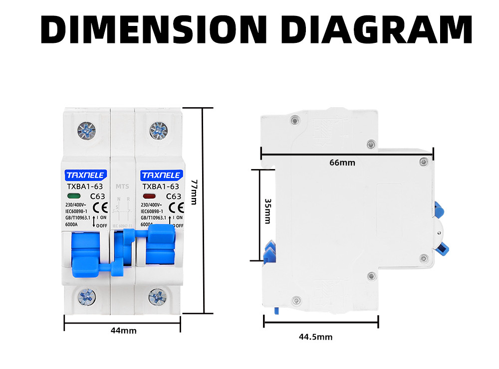 1P+1P 2P+2P MTS AC Dual Power Manual Transfer Switch Circuit Breaker ...