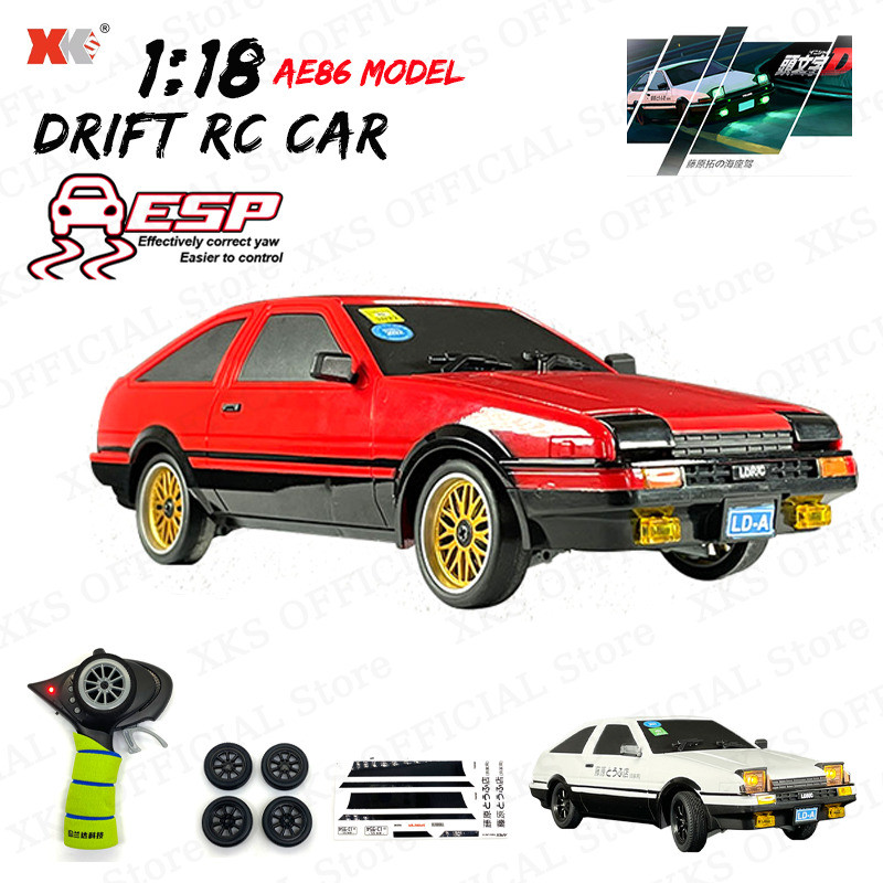 AE86 Model 1/18 2.4G Remote Control 15Km/H AWD On Road LED Light ESP ...