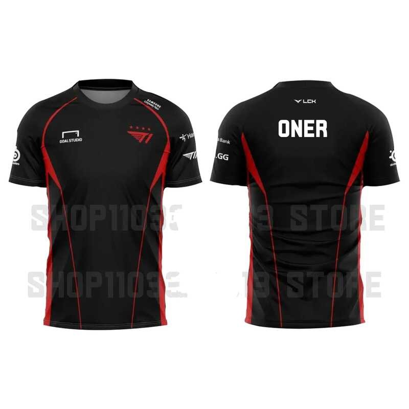 Faker T1 3D Printed T-Shirt, LOL Sports Champion Team Uniform ...