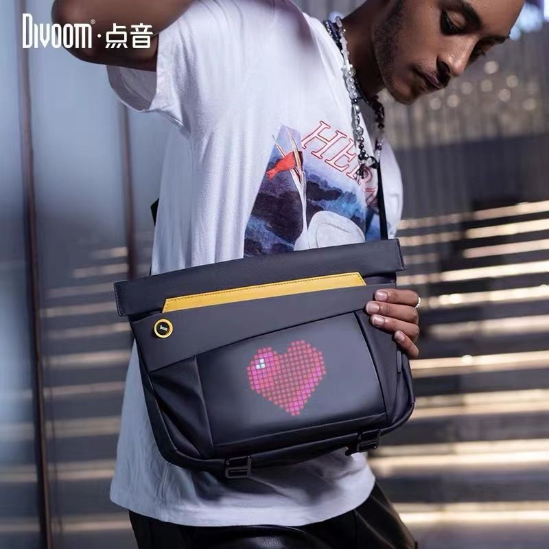 New Divoom Pixel Crossbody Men's Shoulder Bag LED Multi-functional ...