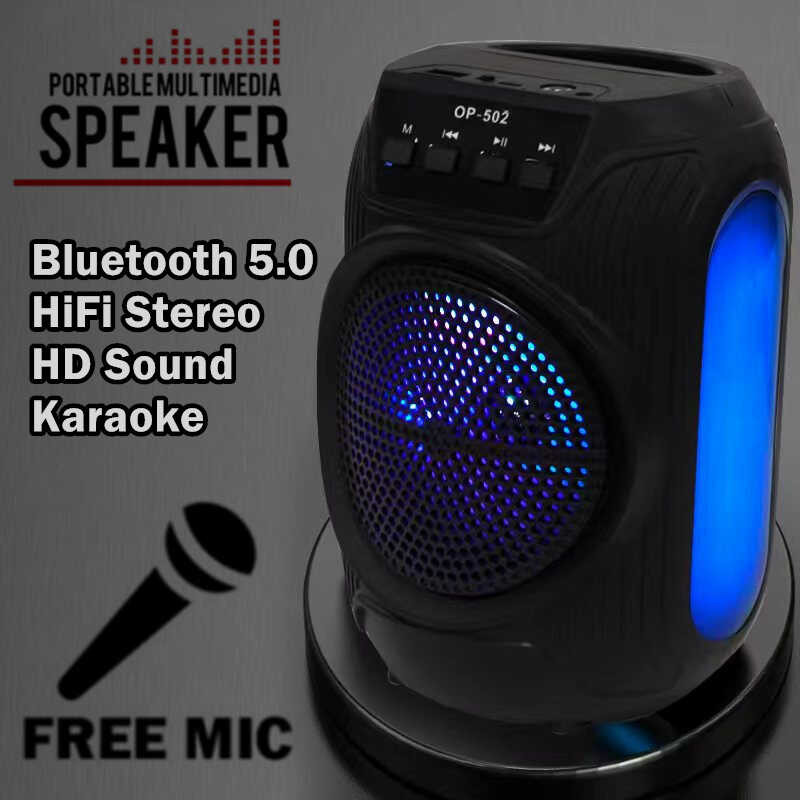 Hifi Bluetooth Stereo Karaoke Speaker Na May Mic 4Inch Wireless ...