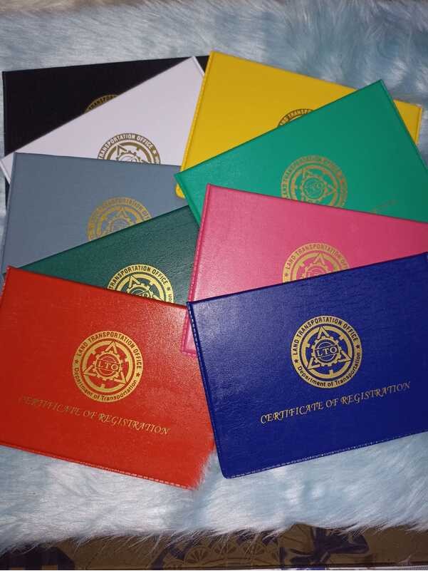 CERTIFICATE OF REGISTRATION CARD HOLDER ( ORCR FOR VEHICLES, MOTORCYCLE ...
