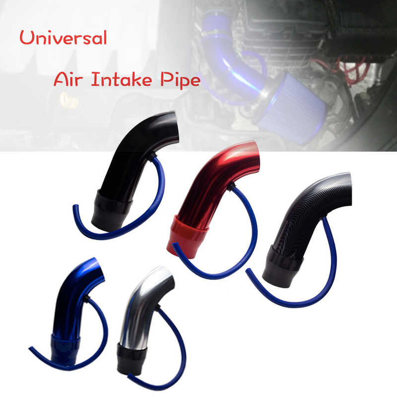 Full Set 3" 76mm Car Cold Air Intake System Turbo Induction Pipe Tube ...