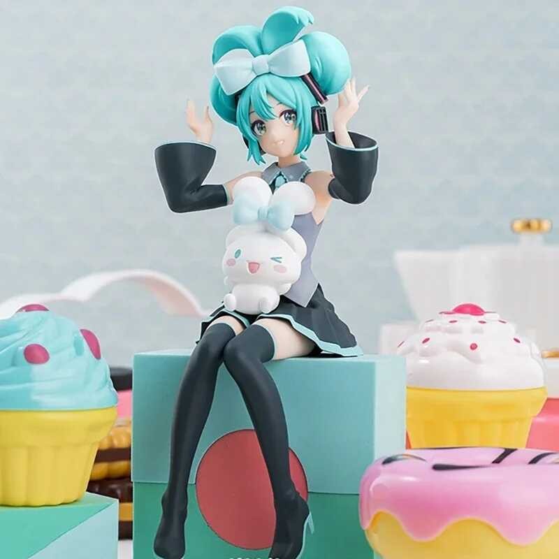 Anime Hatsune Miku X Cinnamoroll Figure Miku Sit Figure Models Garage ...