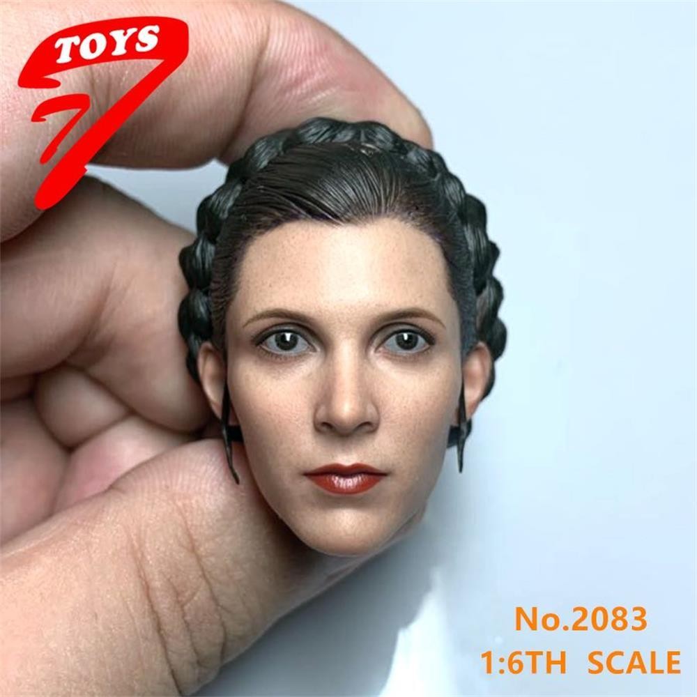 1/6 Princess Leia Sculpt Carrie Fisher Head Carving Model Fit 12 ...