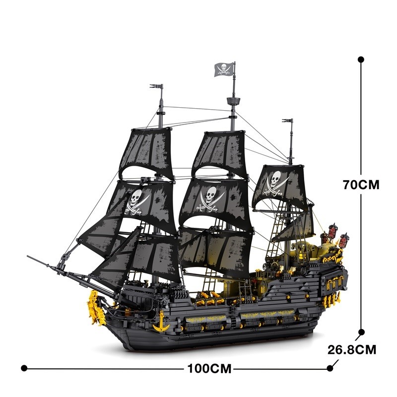Flying Dutch Pirate Ship(100cm)Building Blocks 5865 Pcs Reobrix Ship ...