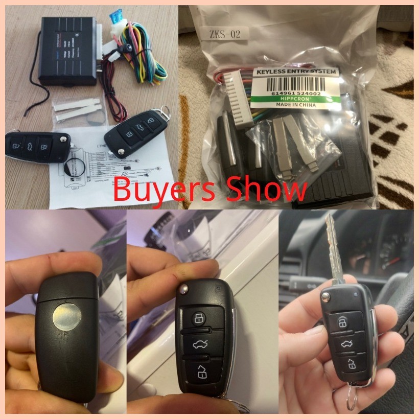 Car Central Lock Remote Control Key Keyless Entry System Anti-Theft 12V ...