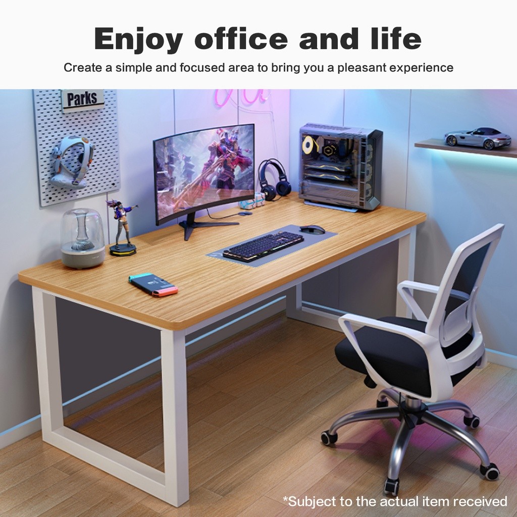 computer desk solid wood furniture study desk drawer foldable office ...