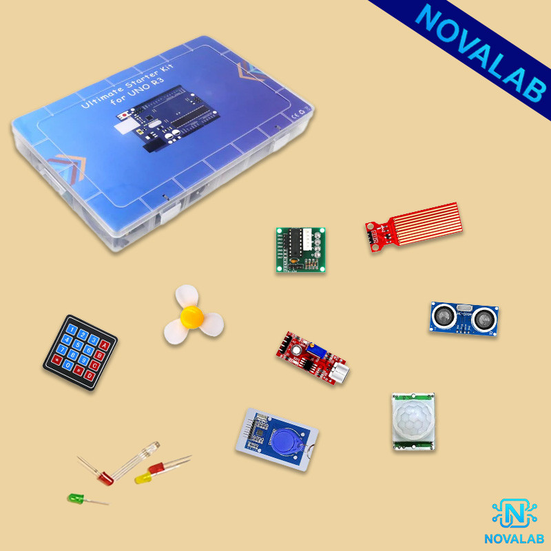 Novalab Super Pro Starter Kit For Arduino Uno R3 Kit With Pdf Tutorial Compatible With Arduino
