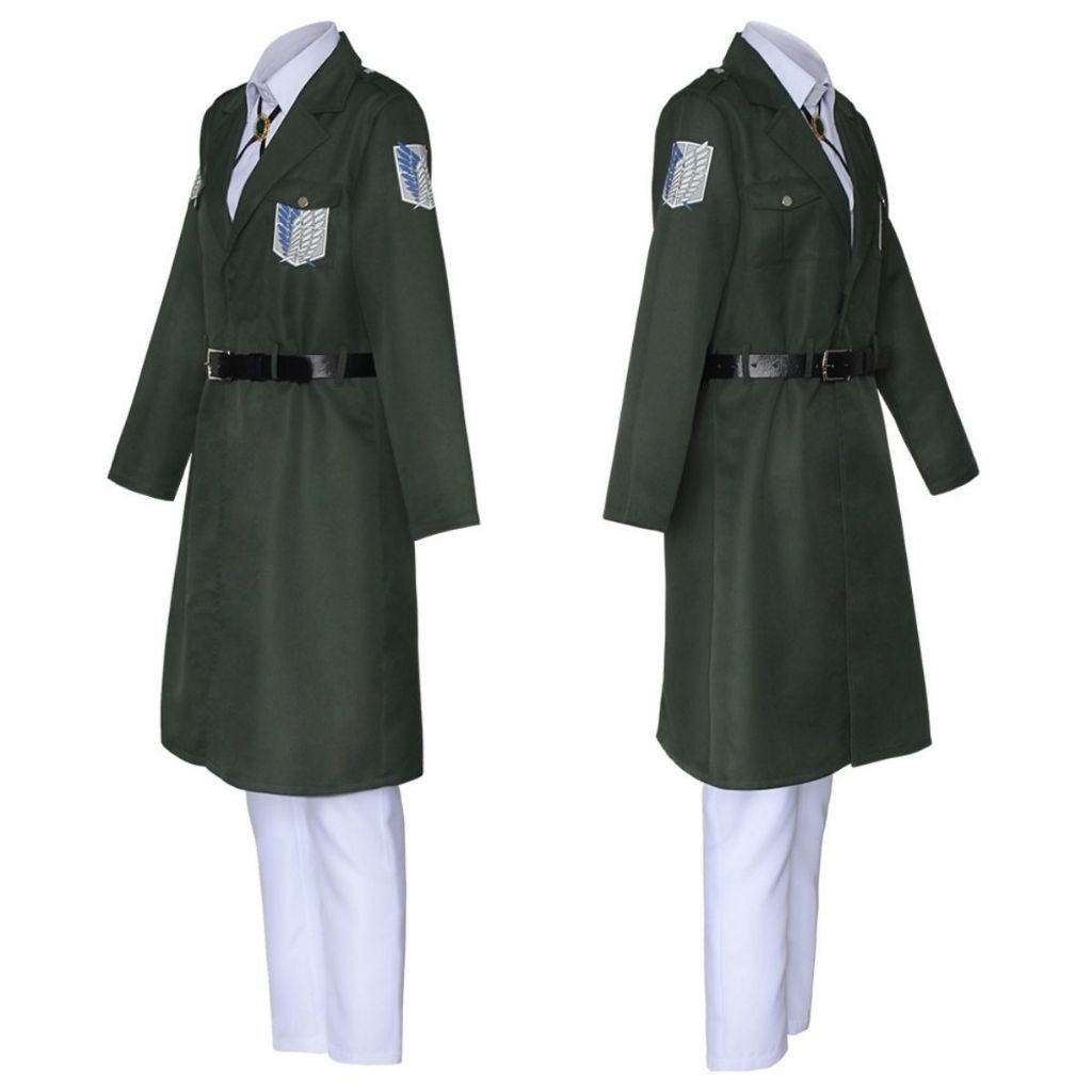 Attack on Titan Season 4 Eren Levi Cosplay Costume Scout Legion Jacket ...