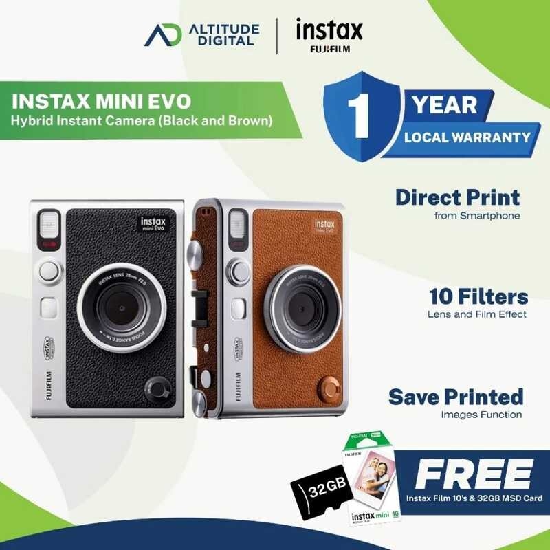 Instax Fujifim Mini Evo Hybrid Instant Print Cameras With Accessories ...