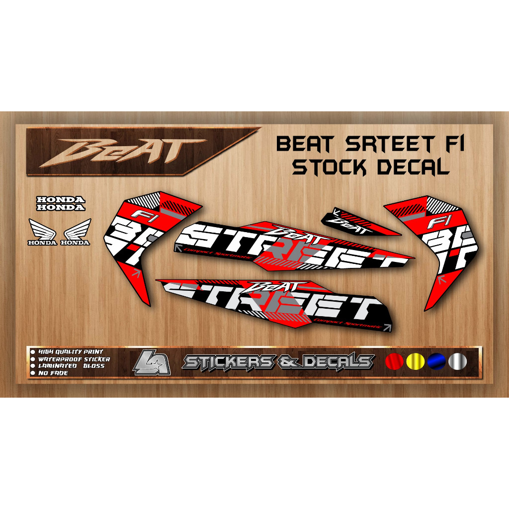 HONDA Beat Street fi stock decal (customized decal) | Shopee Philippines
