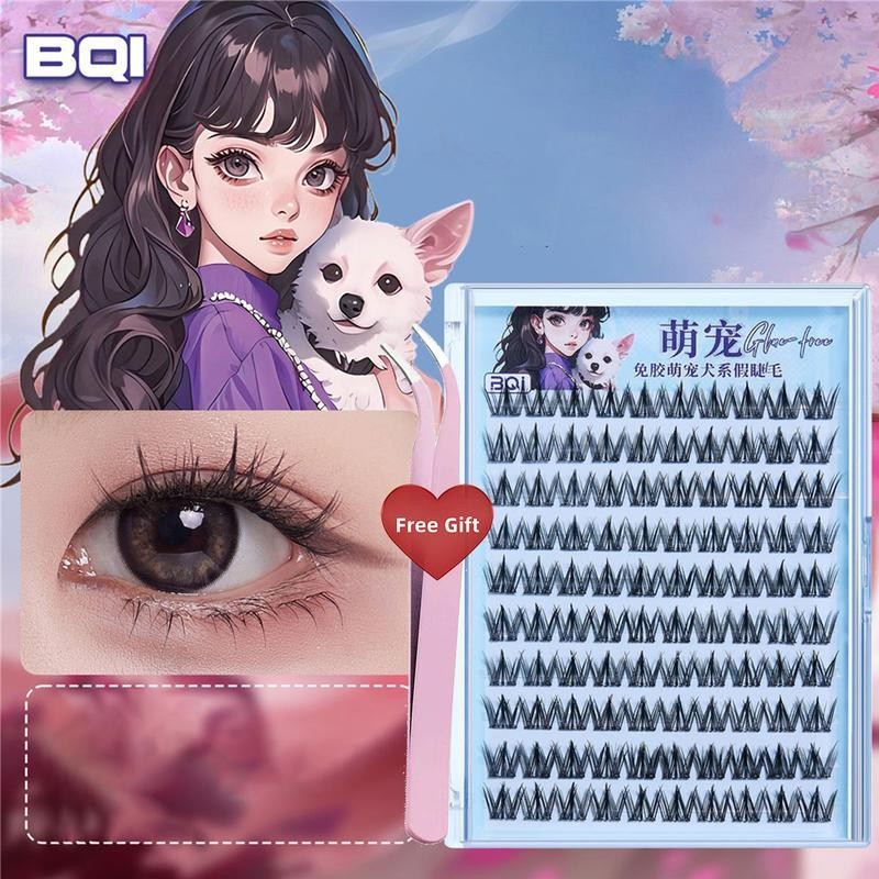Sadoline~BQI 13mm 100-120 Cluster False Eyelashes With Glue Self ...