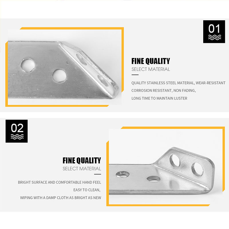 Stainless Steel Corner Brackets - Furniture Angle Shelf Connector ...