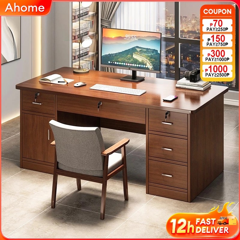 140*55CM Office Table With Drawer Home Modern Computer Table With ...