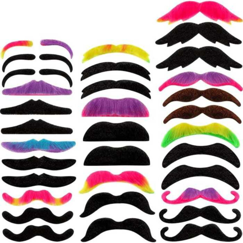 Halloween Props Fake Beard 16 Different Styles Colorful Realistic Beard ...