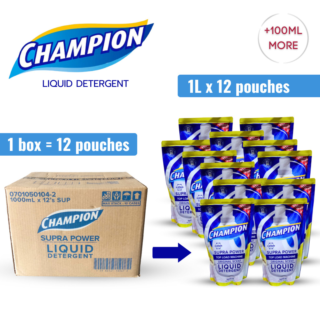 AP 1 Box Champion Supra Power Top Load Machine Original Scent Liquid ...