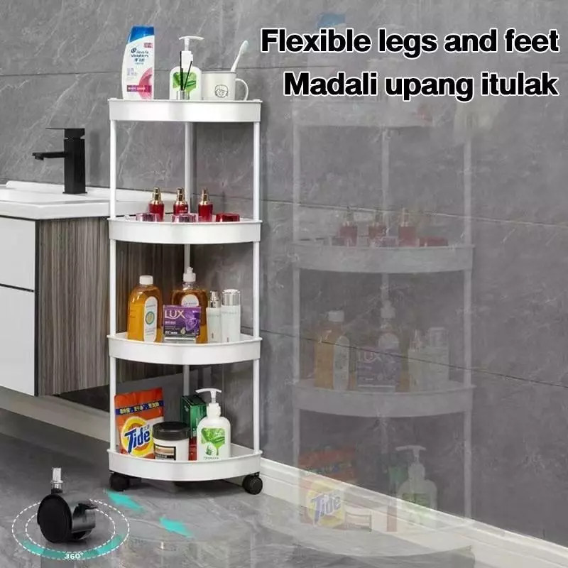 【Stainless Pipe】Bathroom organizer Rack Bathroom Corner Comfort Room ...