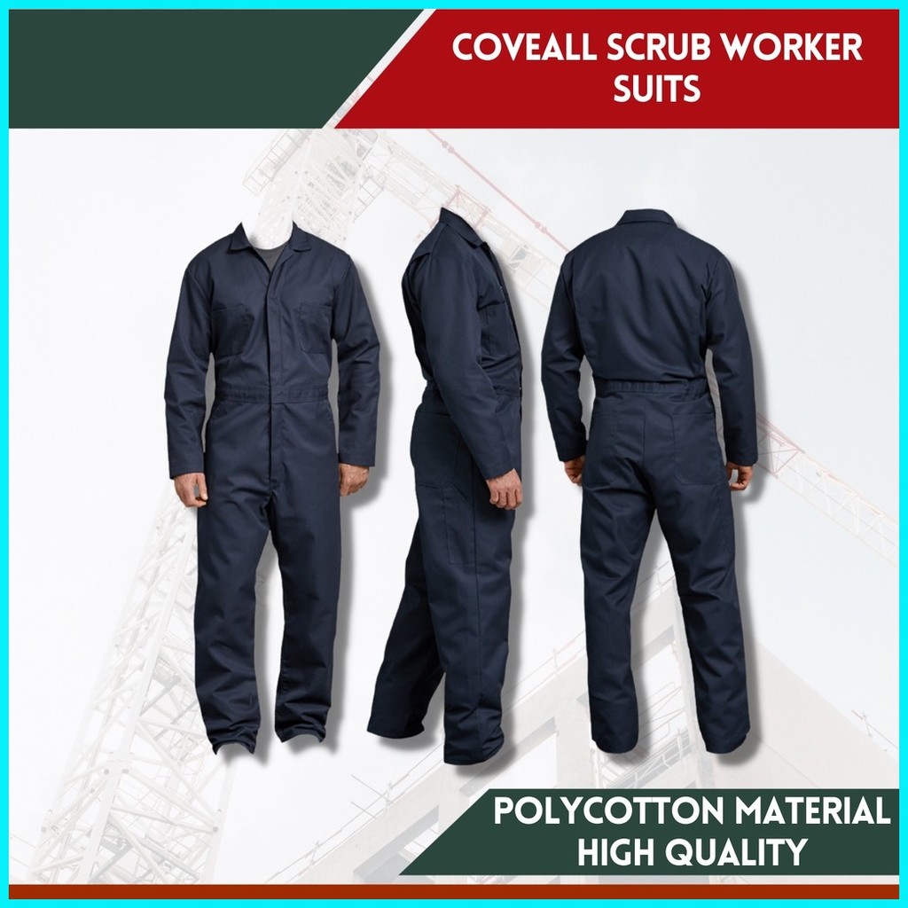 Industrial Quality Coverall Jump Suits with Hood Compartnent Mechanic ...