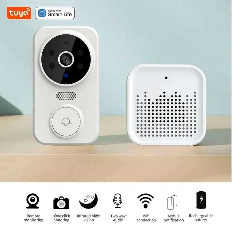 A Video Home Wifi Wireless Rechargeable Battery Powered Color Night ...