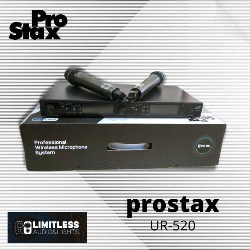 Ur-520 Prostax UHF Dual Wireless Mic Double AA Batteries Battery ...