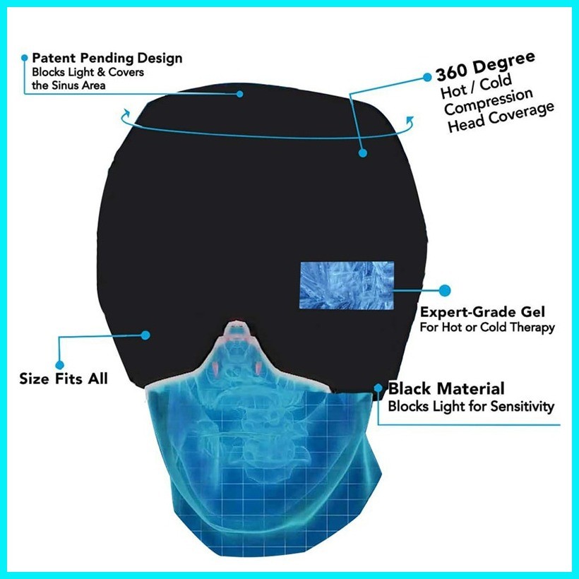 Gel Cold Headache Ice Cap Migraine Relief Cap Stress Relax Pain Head ...
