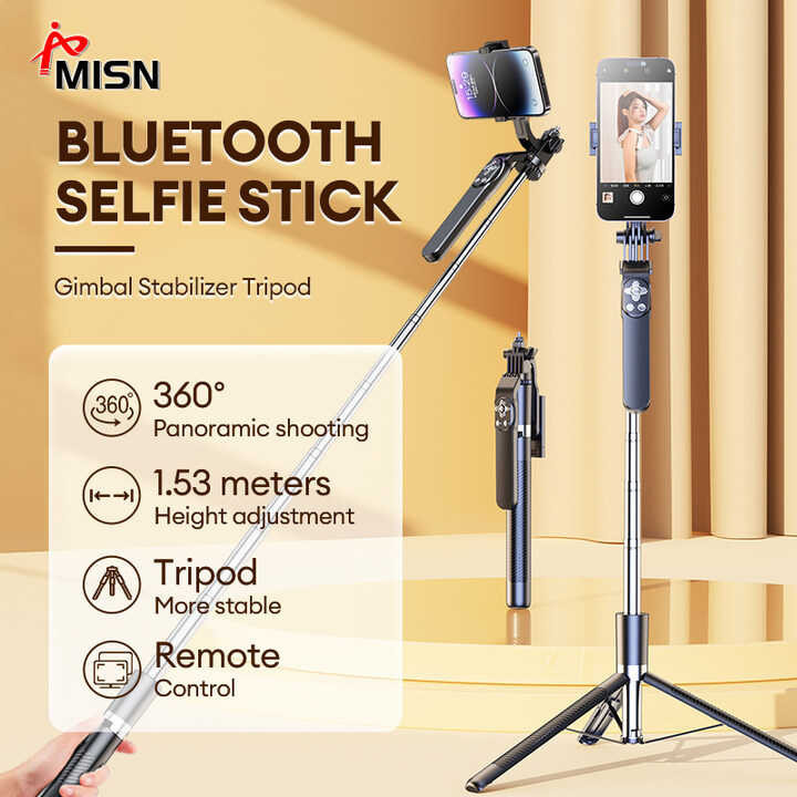 MISN Bluetooth Gimbal Stabilizer Camera Tripod na may Remote Control ...