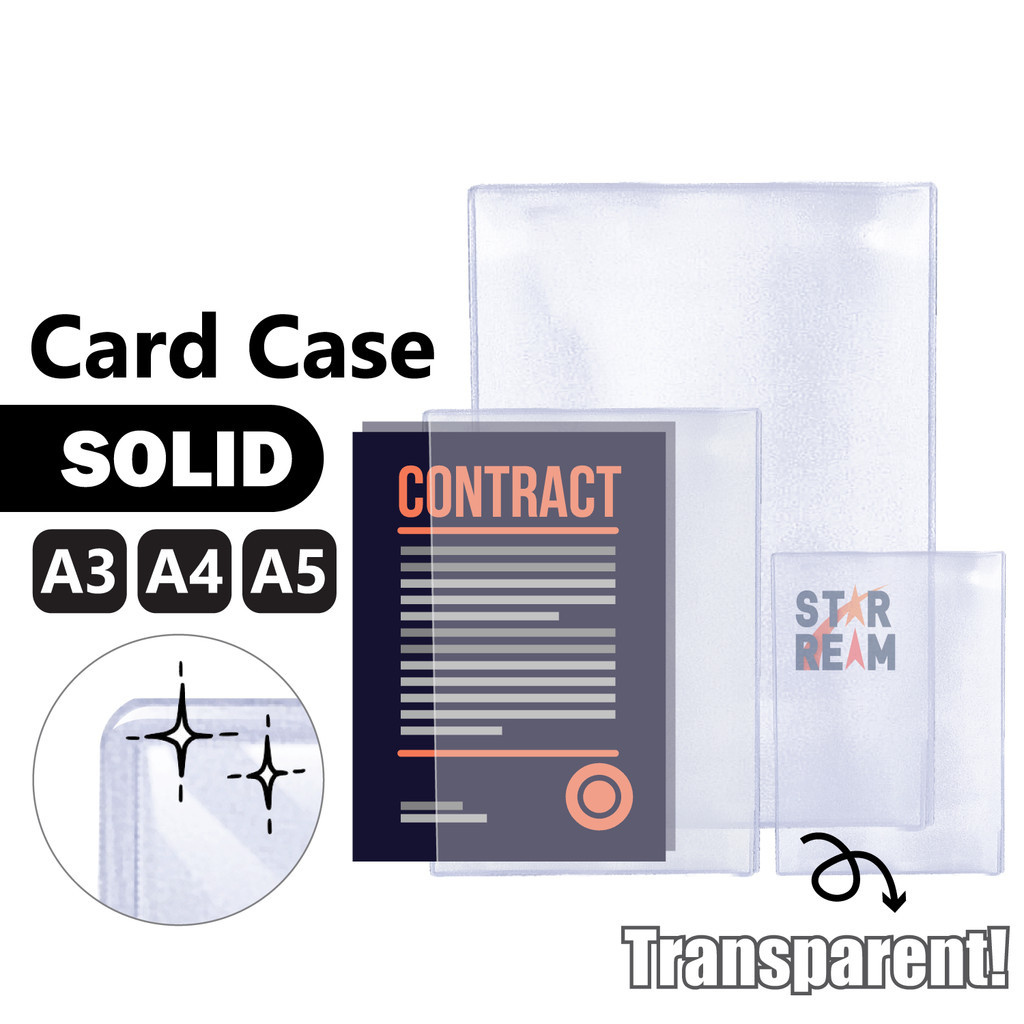 Super Thick Waterproof Clear A3/A4/A5 Solid Hard Case/File Holder ...