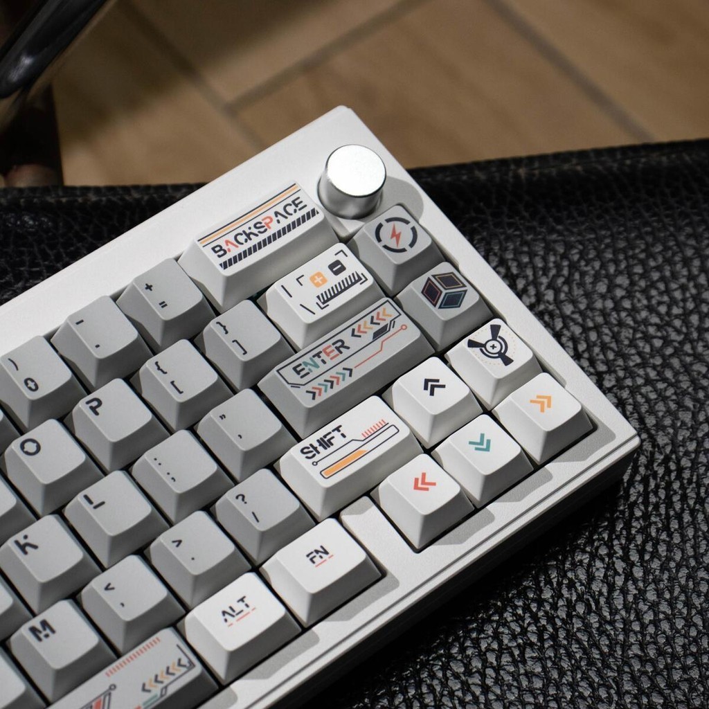 95 Keys Future Keycaps White Gray Cool PBT cherry profile mechanical ...