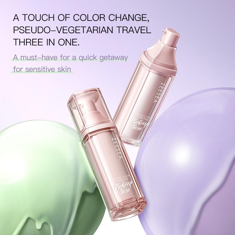 ZEESEA Color Change Face Primer Color Correcting Makeup Base Primer (30g) Moisturizing Hydrating ...