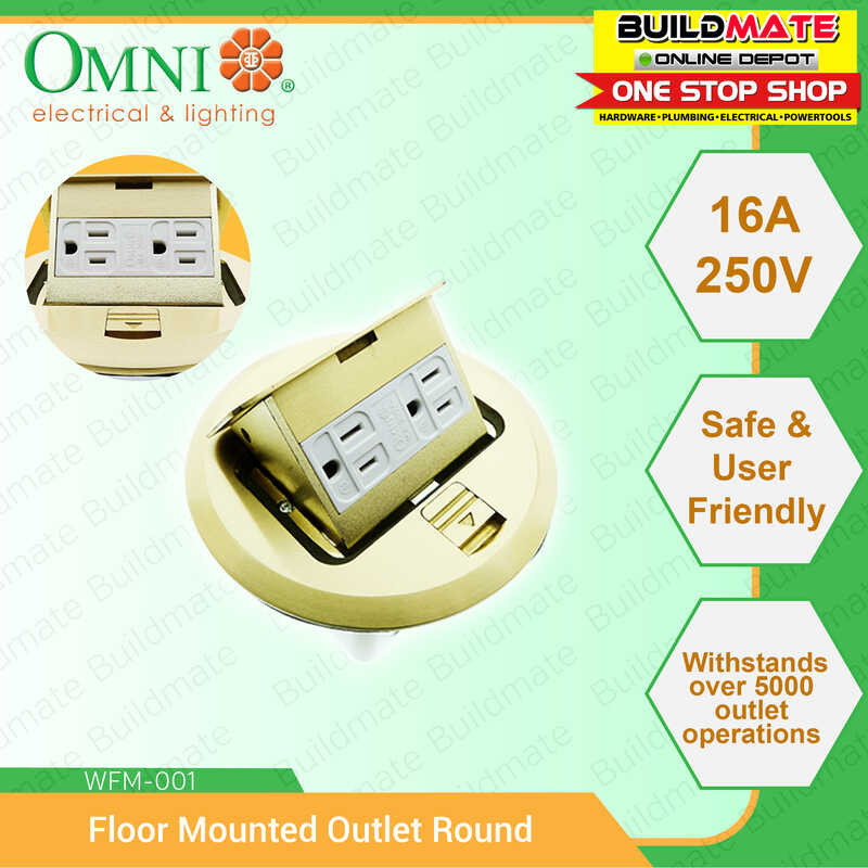 Mounted OMNI Floor Outlet Round 16A 250V[Unk]Wfm-001 BUILDMATE ...