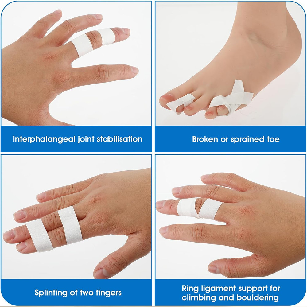 White Sports Athletic Adhesive Fingers Tape for Weight Lifting ...